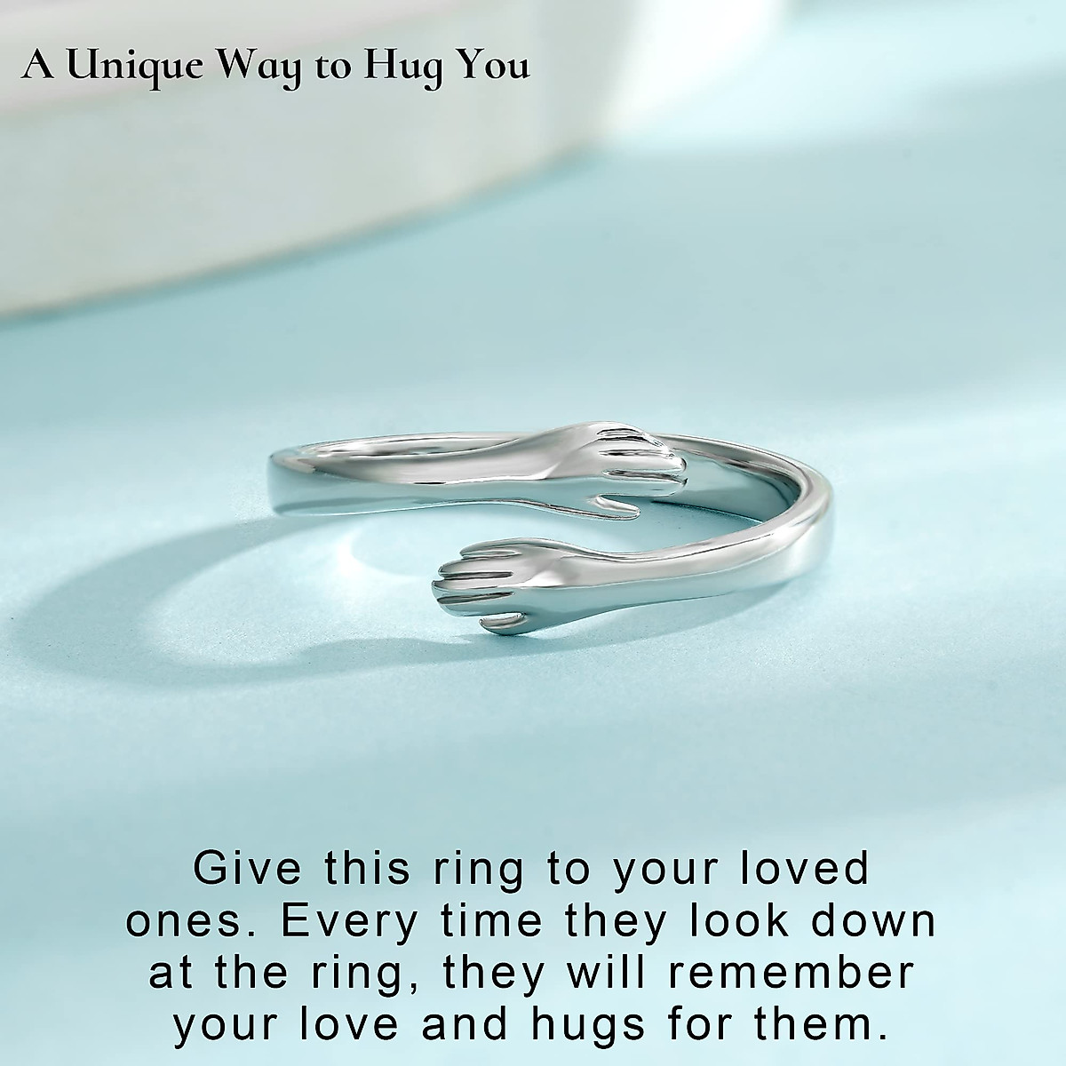 Gifts for Grandma Rings, I Love You Grandmother Hug Rings Grandma Jewelry Grandma Birthday Christmas New Best Great Grandma Mothers Day Valentines Gifts for Grandma from Granddaughter Grandson