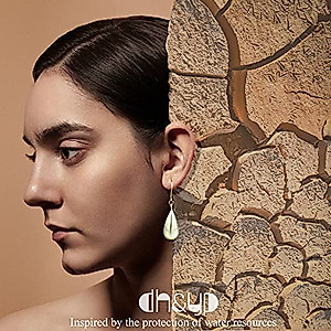 dh&yp Gold teardrop earrings for women，French Style Simple Temperament Water Drop Dangle Earrings for Women, Independent Designer, gift for girlfriend, Mom, Sister