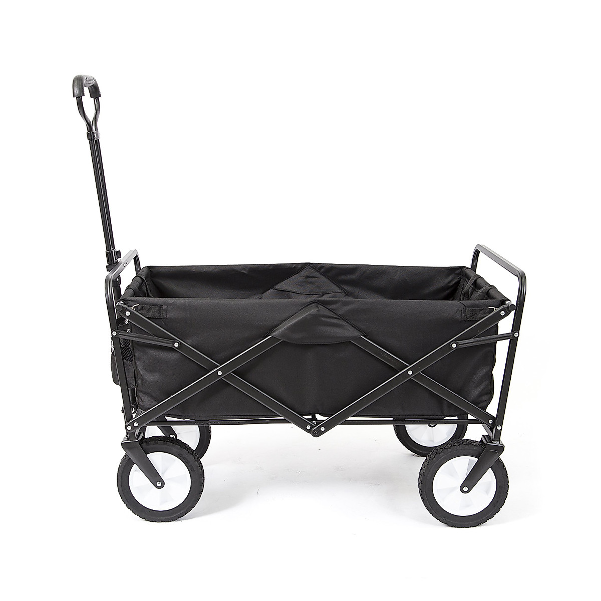 MacSports Collapsible Folding Outdoor Utility Wagon, Black