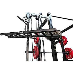 Titan Fitness Multi-Grip Cable Machine Attachment, LAT Pull Down Accessory, 30mm Knurled Grips, Three Neutral Grip Handle Placement