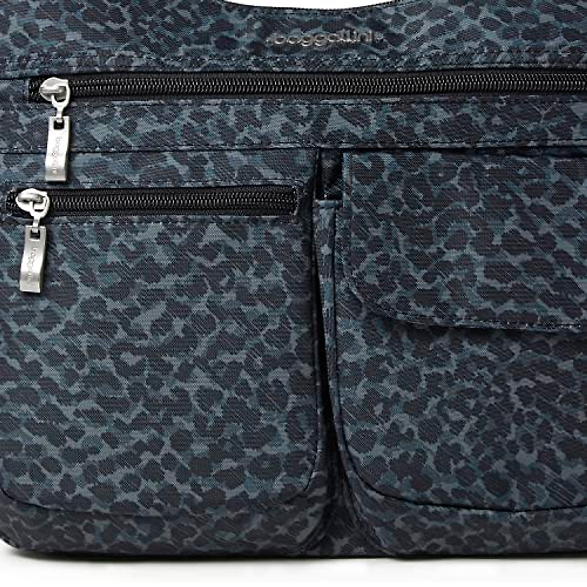 Baggallini Everywhere bagg with RFID, Charcoal Cheetah