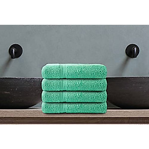 Alspin Cotton Bath Towels 6 Pack Cotton Towels,Teal Color ,24 x 48 Inches Towel for Pool, Spa, and Gym Lightweight and Highly Absorbent Swift Drying Towels