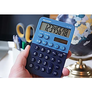 Sharp El-760R 8-Digit Desktop Calculator with Tax, Percent and Square Root Keys, and A Large LCD Display, Perfect for Home and Office Use