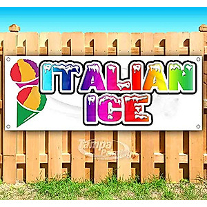 Cbd Italian Ice Banner 13 oz | Non-Fabric | Heavy-Duty Vinyl Single-Sided with Metal Grommets
