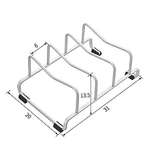 XJJZS Pan Organizer Rack Kitchen Organizer Pot Lid Holder Dishes Stand Holder for Cutting Board Cabinet Storage
