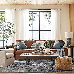 QD-Udreamy 5x7 Area Rugs, Machine Washable Rug 5' x 7', Ultra-Thin Abstract Modern Area Rug Stain Resistant Anti Slip Backing Rugs for Living Room Bedroom