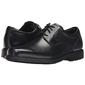 Rockport Men's Charles Road Plain Toe Oxford Black Leather 10 W (EE)-10 W