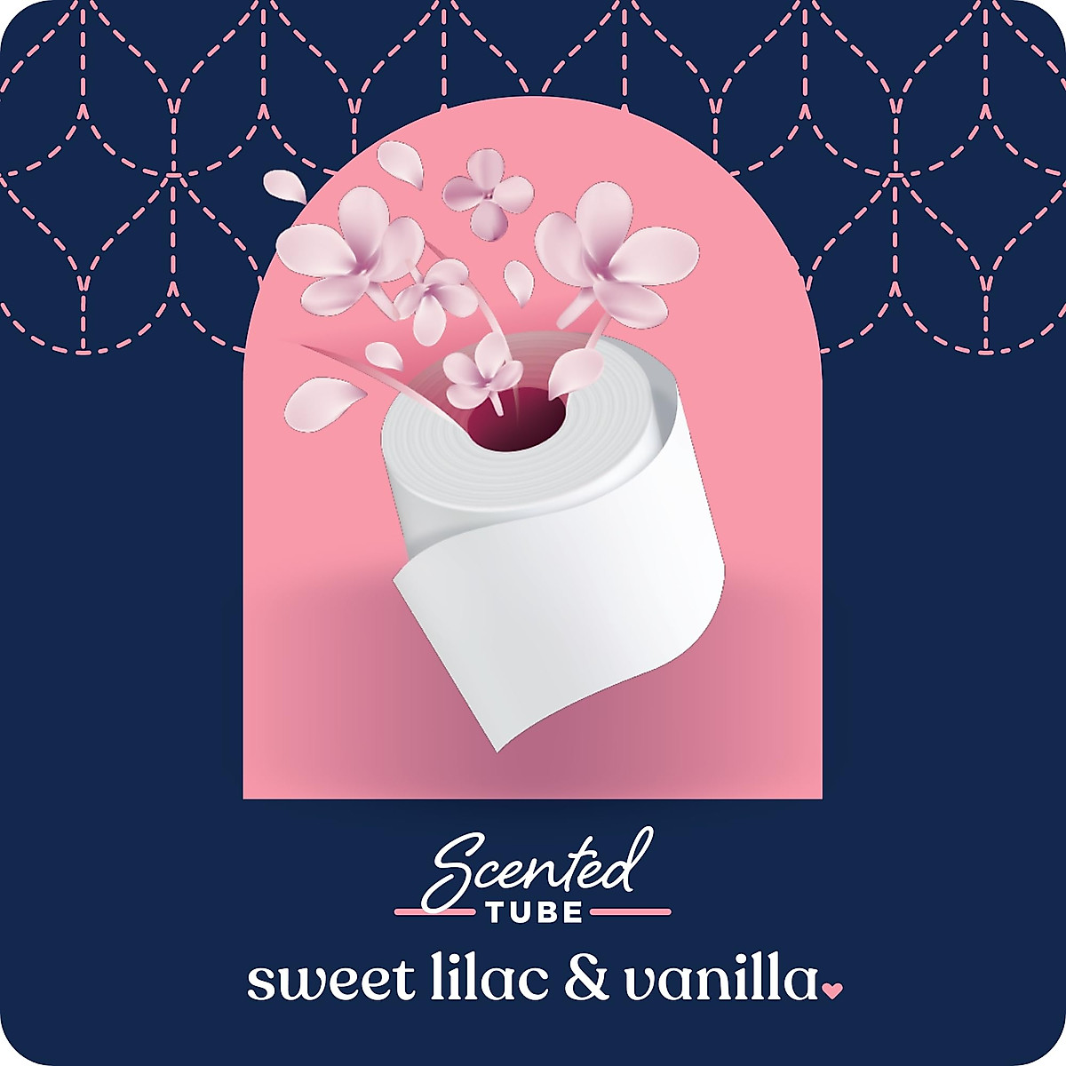 Quilted Northern Ultra Plush Toilet Paper with Sweet Lilac & Vanilla Scented Tube, 6 Mega Rolls = 24 Regular Rolls, 3 Ply Soft Toilet Tissue