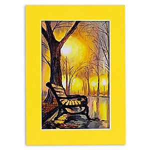 20x30 Mat for 24x36 Frame - Precut Mat Board Acid-Free Yellow 20x30 Photo Matte Made to Fit a 24x36 Picture Frame, Premium Matboard for Family Photos, Show Kits, Art, Picture Framing, Pack of 25 Mats