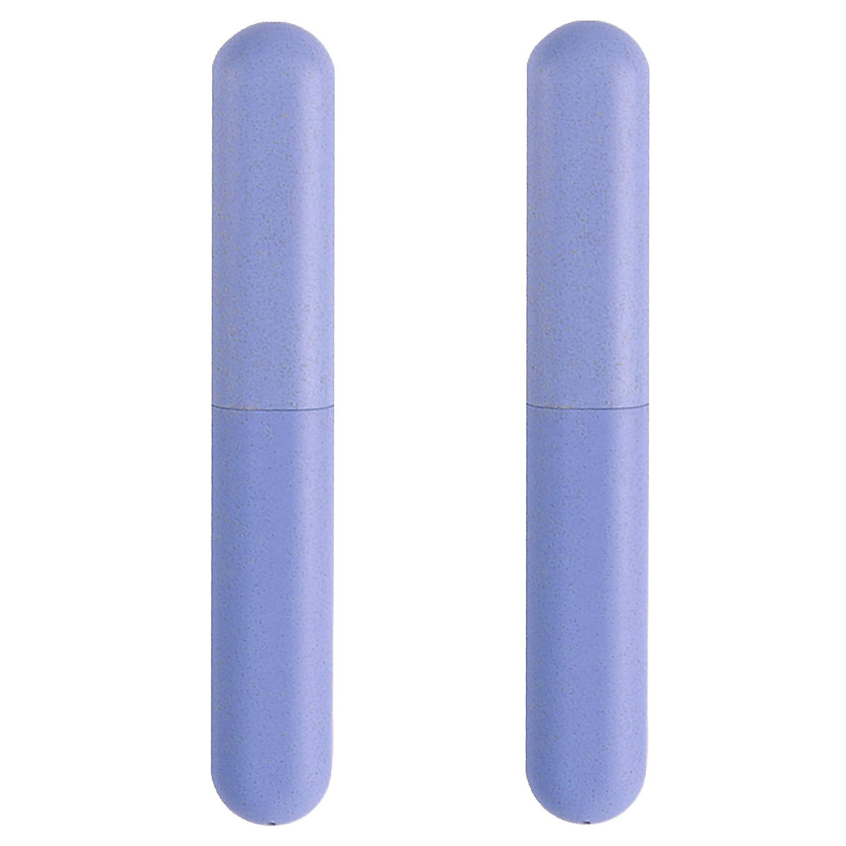 Travel Toothbrush Case Plastic Portable Toothbrush Holder for Travel, Business, Home, Camping, School(2 Pcs, Blue)
