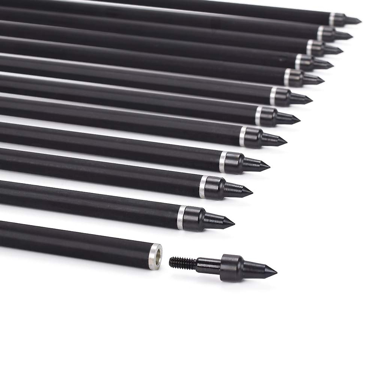 20Inch Carbon Crossbow Bolts Hunting Archery Arrows with 4" Vanes Moon Nocks Target Tip (Pack of 12)