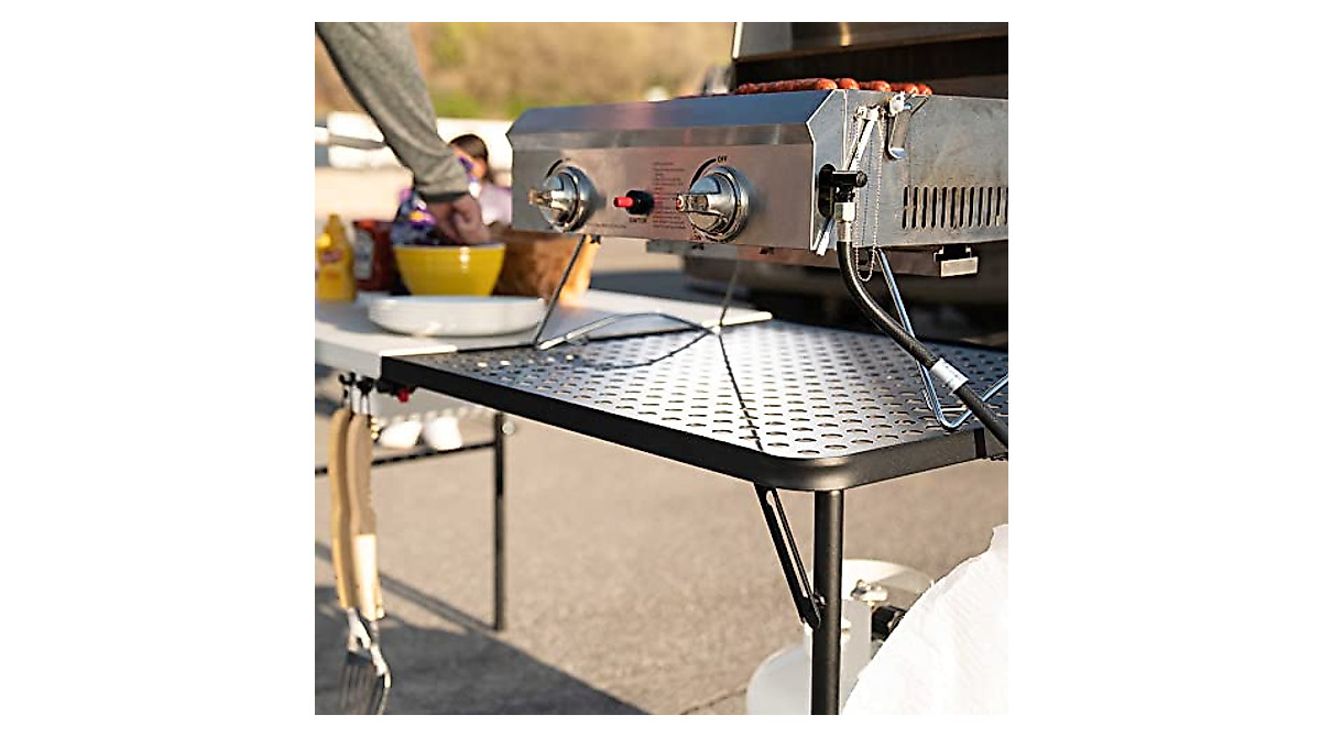 Lifetime 5-Ft Folding Tailgate Table w/ Grill Rack - Portable