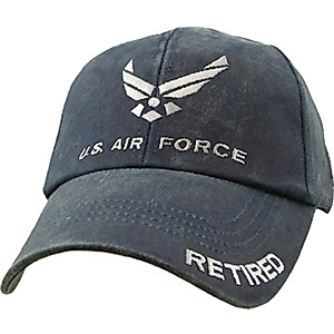 U.S. Air Force Retired Cap. Washed Denim Blue,Denim Blue,One Size Fits Most