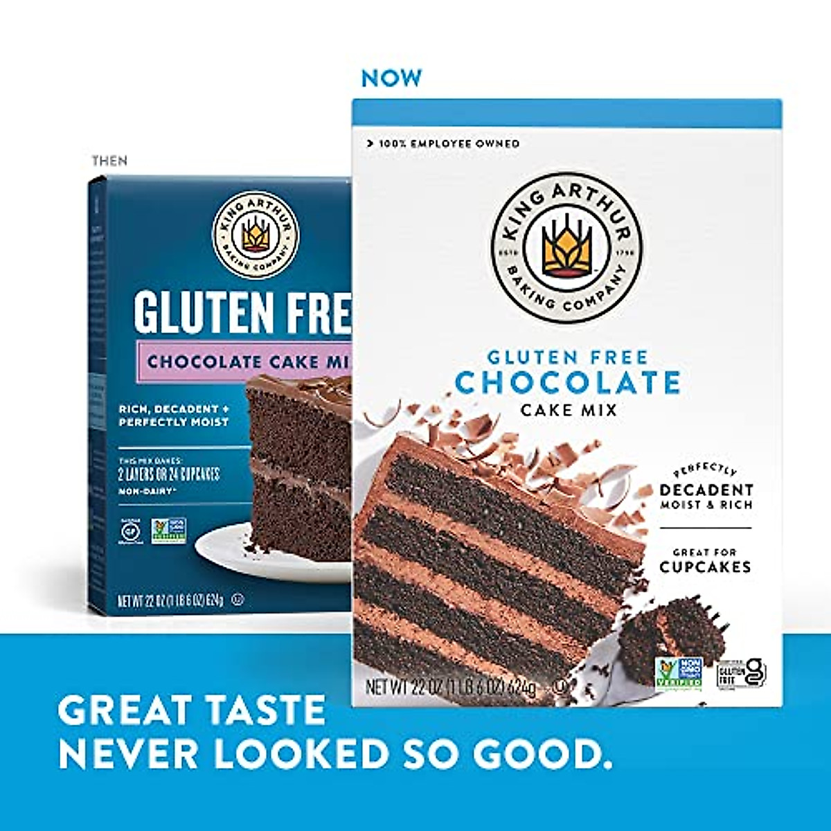King Arthur, Gluten-Free Chocolate Cake Mix, Gluten-Free, Non-GMO Project Verified, Certified Kosher, Non-Dairy, 22 Ounces