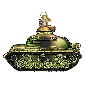 Old World Christmas Ornaments Military Tank Glass Blown Ornaments for Christmas Tree