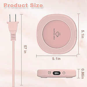 DUHEL Coffee Mug Warmer, Coffee Warmer for Desk with 3 Temp Settings, Cup Warmer for Desk Auto Shut Off, Cute Mug Warmer for Desk