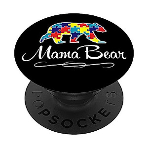 Autism Awareness Puzzle Mama Bear PopSockets PopGrip: Swappable Grip for Phones & Tablets