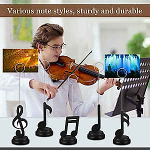 RattanView 5 Pcs Musical Note Photo Balloon Holder Table Number Holders Place Card Holder Photo Clips Holder Table Decoration for Home Picture Themed Party Birthday Wedding Gifts Arts