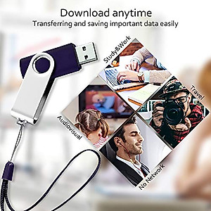 8GB USB Flash Drive 5 Pack, Pnstaw USB 2.0 Memory Sticks Thumb Drives Pen Drives Jump Drive with 5 Lanyards for Data Storage, File Sharing, Black (8GB, Black)