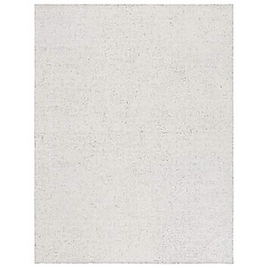 SAFAVIEH Micro-Loop Collection 9' x 12' Light Grey/Ivory MLP537F Handmade Premium Wool Area Rug