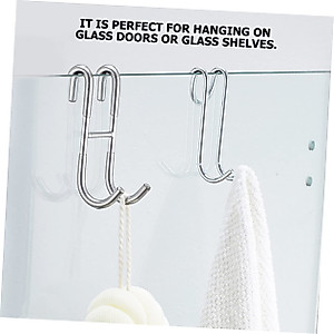 HOMSFOU 4pcs Stainless Steel Hook Over The Door Organizer Over The Door Hooks Metal Hangers Heavy Duty Hooks for Clothes Hook for Bathroom Heavy Duty Hangers for Clothes Indoor Heavy Door
