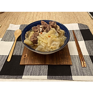 JapanBargain 4515, Bamboo Chopsticks Reusable Japanese Chinese Korean Wood Chop Sticks Hair Sticks 5 Pair Gift Boxed Set Dishwasher Safe (Brown)