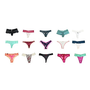 jooniyaa Women Variety of Underwear Pack T-Back Thong G-String Panties（20pcs,L）