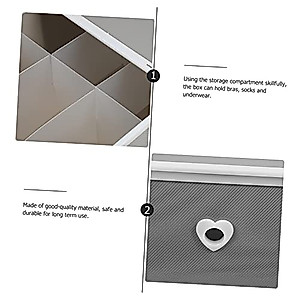 Cabilock Box Underwear Storage Box Clothes Dividers Makeup Organizer Box Makeup Organiser Panty Organizer Cabinet Closet Sock Drawer Organizer Sock Box Household Storage Box Storage Case Pp