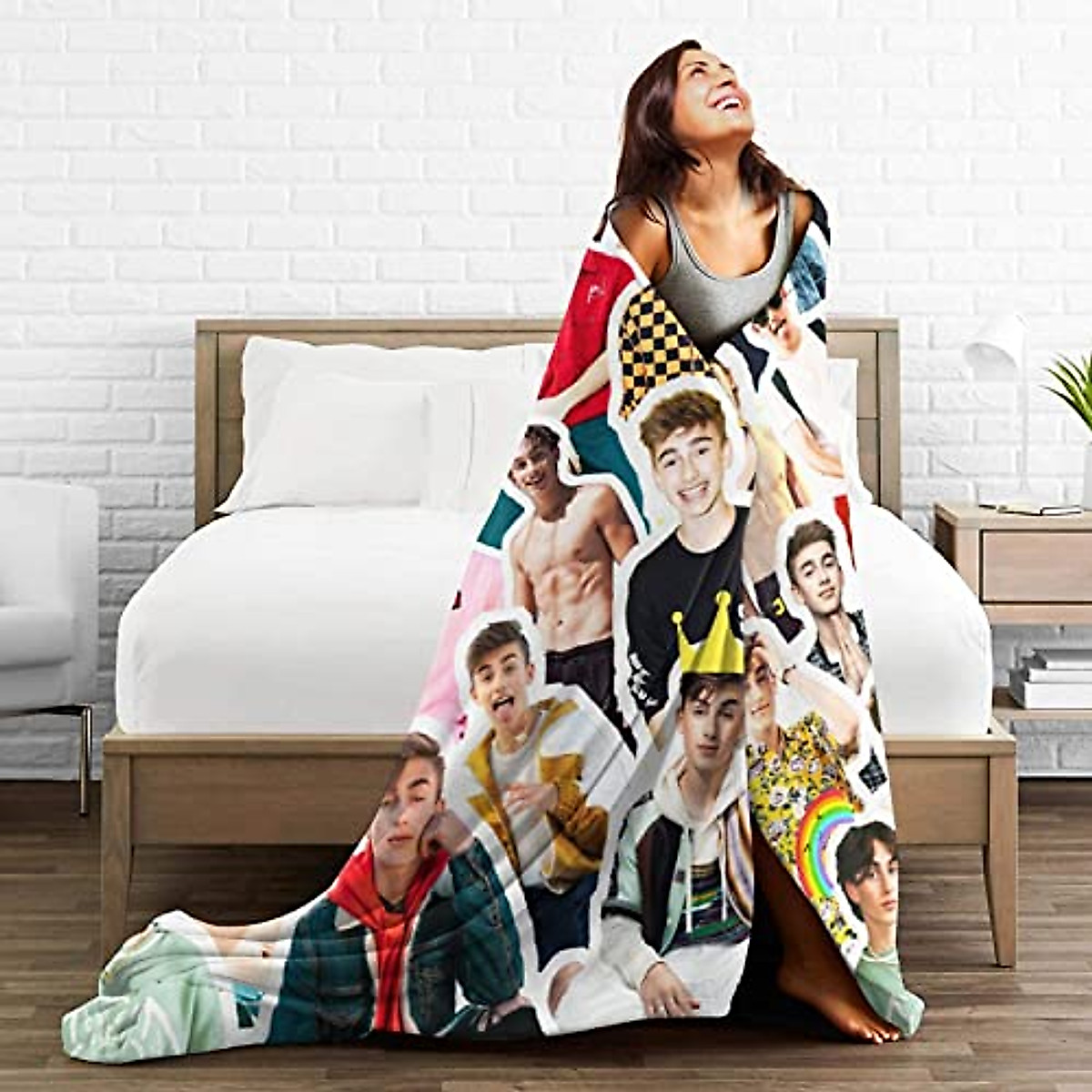 Blanket Johnny Orlando Soft and Comfortable Warm Fleece Blanket for Sofa,Office Bed car Camp Couch Cozy Plush Throw Blankets Beach Blankets