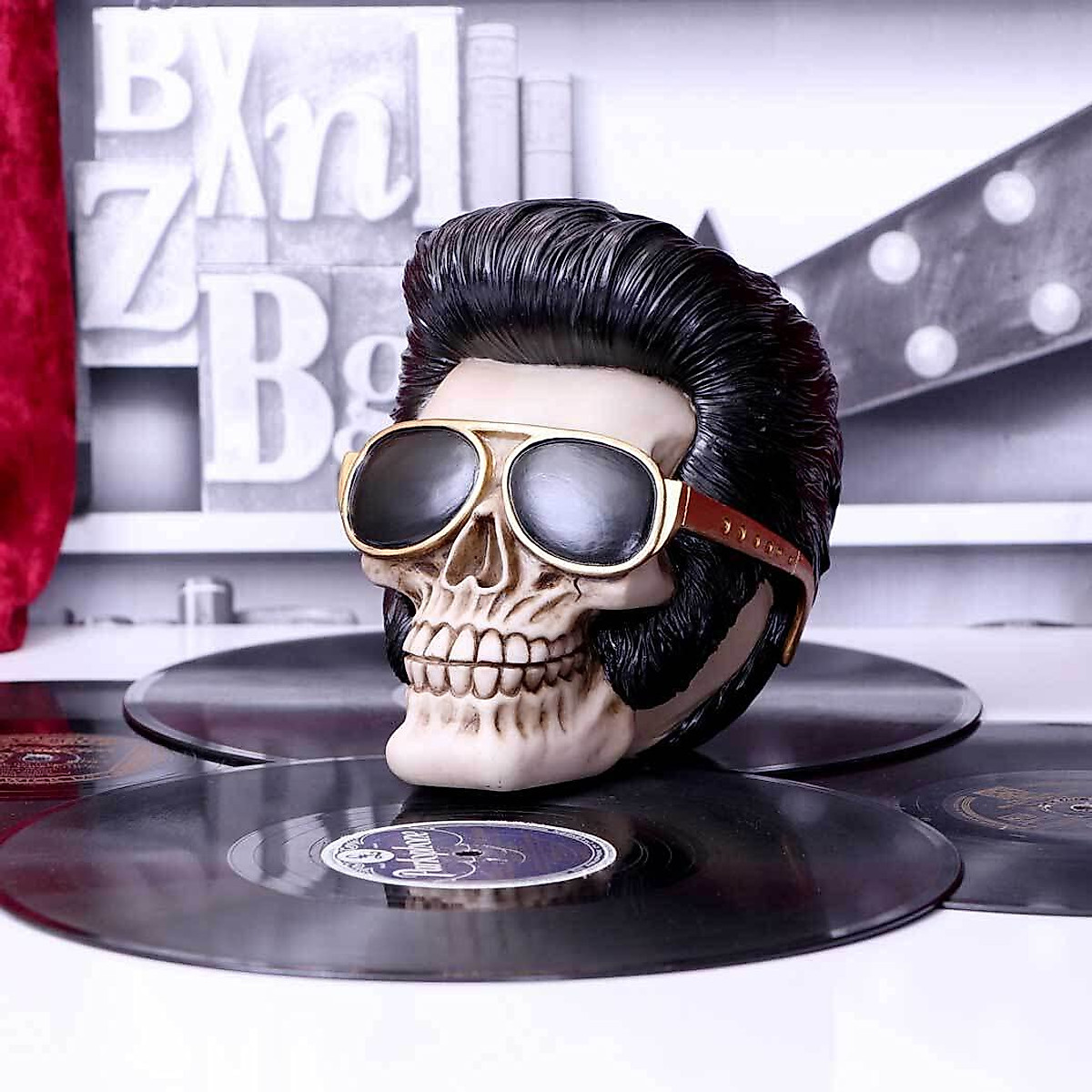 Nemesis Now Uh Huh The King Elvis Skull Figurine,17cm