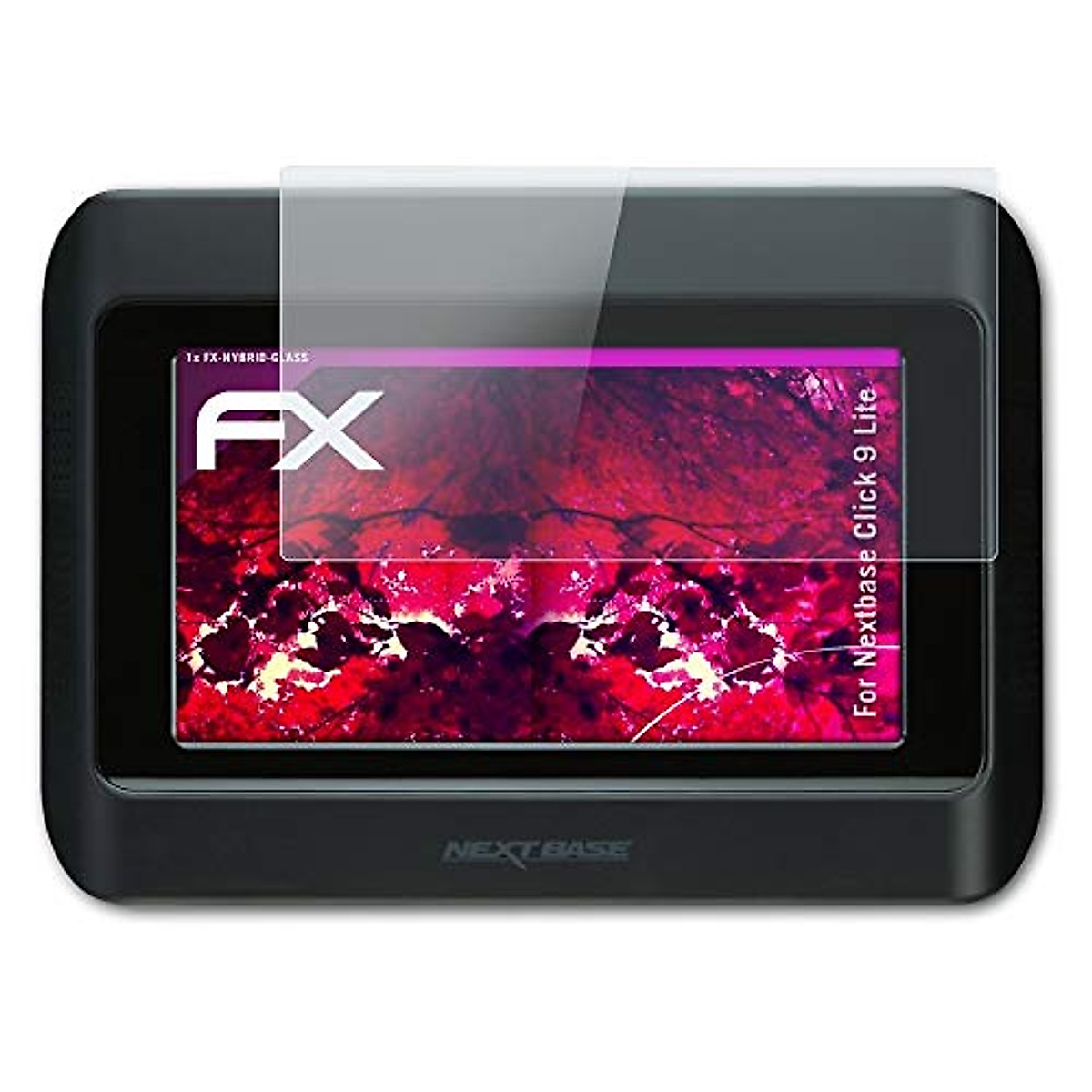atFoliX Plastic Glass Protective Film compatible with Nextbase Click 9 Lite Glass Protector, 9H Hybrid-Glass FX Glass Screen Protector of plastic