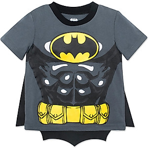 DC Comics Justice League Batman Toddler Boys Cosplay T-Shirt and Cape 2T