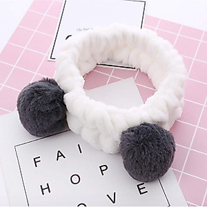 Huachi Headbands Women Washing Face Makeup Girls Baby Cute Elastic Facial Hair Bands Korean Beauty Products Spa Shower Yoga Headwrap Costume Hair Accessories, Animal Panda Ears