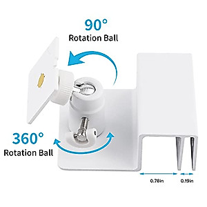 Gutter Mount for Ring Solar Panel, Adjustable Weatherproof Aluminum Alloy Mount Bracket, Perfect Angle to Get Adequate Sunlight (White)