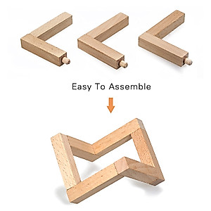 Lamp Holder,Funien Wood Bracket Moon Lamp Holder Detachable Wooden Stand for 3D Printing Moon Lamp Ball Shaped Night Light, Small Size