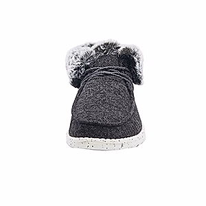 Hey Dude Women's Britt Black Size 8 | Women’s Shoes | Women’s Lace Up Boots | Comfortable & Light-Weight