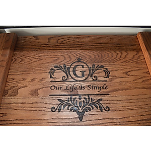 Solid American Oak Laser Engraved Personalized Noodle Board/Stove Top Cover - Farmhouse Style-