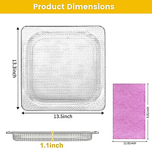 Air Fryer Basket for Ninja Foodi SP101 Digital Air Fryer Countertop Oven, 13.5 * 13.3'' Steel Wire Rack Accessorie Tray for Ninja Foodi SP100, SP101B1, SP101C Convection Oven, Dishwasher Safe