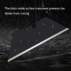 Black Utility Knife Blades SK5 Anti-oxidation 0.6 Thick Standard Size & Recycled Dispenser 40 Pack