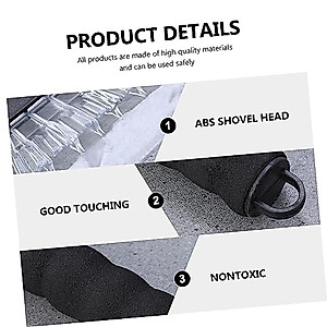 Happyyami 4pcs Snow Shovel Plastic Scraper Blades car Window Squeegee Snow Removal Tool for Window Windshield ice Scraper Plastic Squeegee Frost Scraper car Tools Round Rubber Sleeve Brush