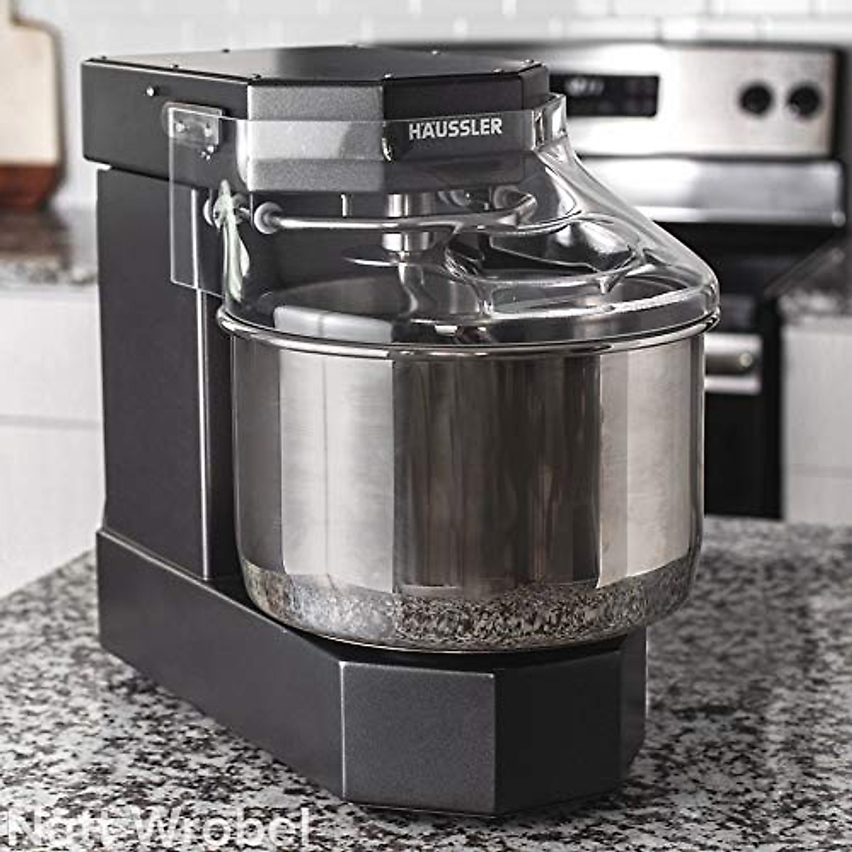 Häussler Alpha Spiral Dough Mixer, Charcoal, 9 Quart