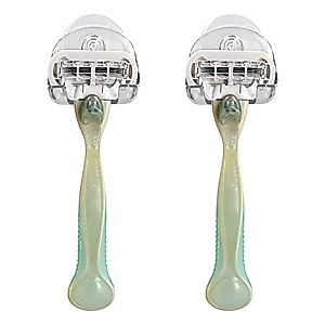 kwmobile 2x Razor Holder with Suction Cup - Self-Adhesive Shaver Wall Mount - Bathroom Organizer for Glass and Tiles - Transparent