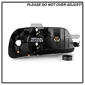 ACANII - For 1997-2003 Ford F150 Expedition Black Headlights+Corner Signal Lights Driver + Passenger Side
