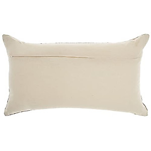 Nicole Curtis Pillow Persian Patchwork Grey/Multi 14" X 24" Throw Pillow