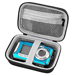 Digital Camera Case Compatible with YISENCE/ for AbergBest 21 Mega Pixels 2.7" LCD Rechargeable HD/ for Canon PowerShot ELPH 180 190/ for Sony DSCW800 DSCW830 Digital Camera with SD Card and Cable