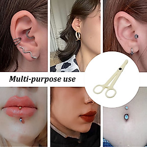 Disposable Piercing Clamps - AIMOM 15PCS Navel Forceps Clamp Plier Tattoo Piercing Clamps for Ear Lip Navel Nose Tongue Perforation Piercing Tools