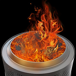 Smokeless Fire Pit,Stainless Steel Wood Burning Fireplaces with Removable Ash Pan Portable Storage Bag for Camping Bonfire Backyard Garden (20 Inch)