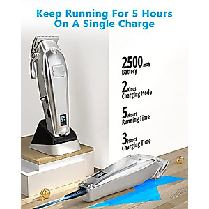 oneisall Dog Grooming Clippers for Thick Heavy Coats,2 Speed Cordless Hair Trimmers with Metal Blade Grooming Kit for Pets Dogs Cats Animals