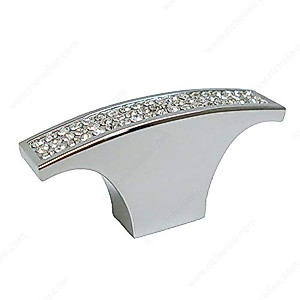 RICHELIEU HARDWARE - Contemporary Metal and Crystal KNOB - BP123403814001 (63.5mm)