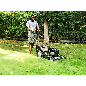 Yard Force Gas Lawn Mower 22-inch, YF22-3N1SP with Briggs & Stratton 150cc Engine, Vertical Storage, Self-propelled, Single Lever Cutting Height Adjustment, 12-inch Rear Wheels